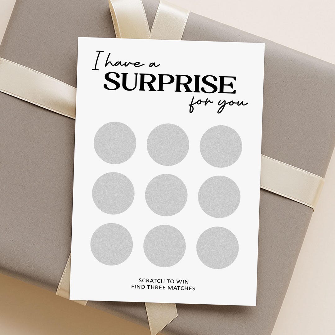 Surprise Scratch Card, Find Three Matches, Holiday Scratch Card ...