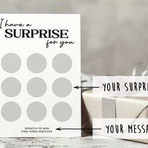 Surprise Scratch Card • Find Three Matches • Holiday Scratch Card ...