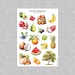 Sticker Sheet “fruits Collection” • Fruits Sticker Sheet • Summer ...