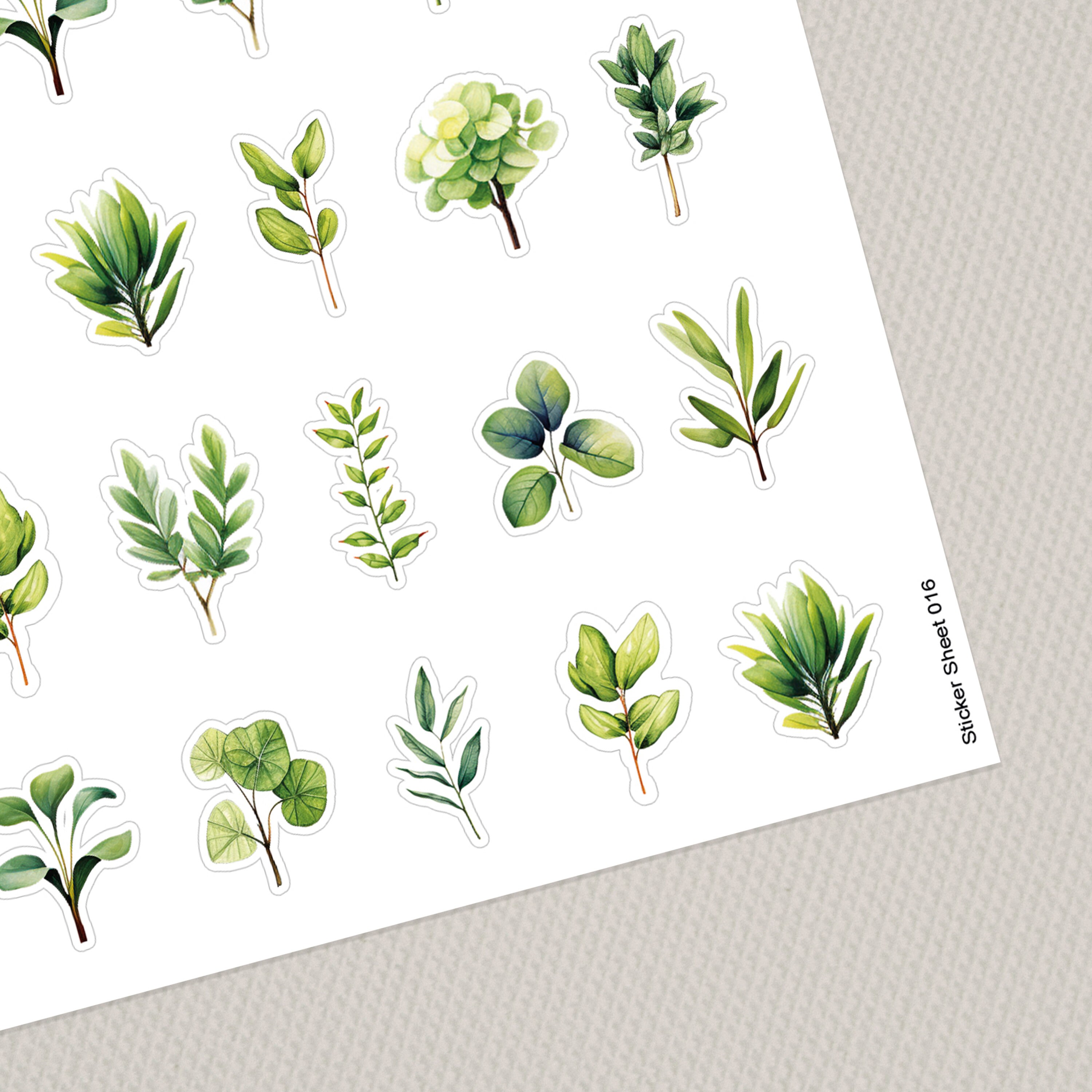 Sticker Sheet nature's Touch Leaves Stickers Green Plants Stickers ...