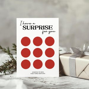 Surprise Scratch Card • Find Three Matches • Holiday Scratch Card ...