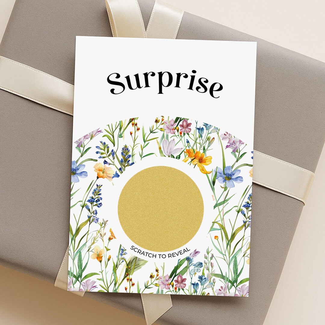 Surprise Scratch off Card Gift Idea, Reveal a Trip, Message or Bridal ...