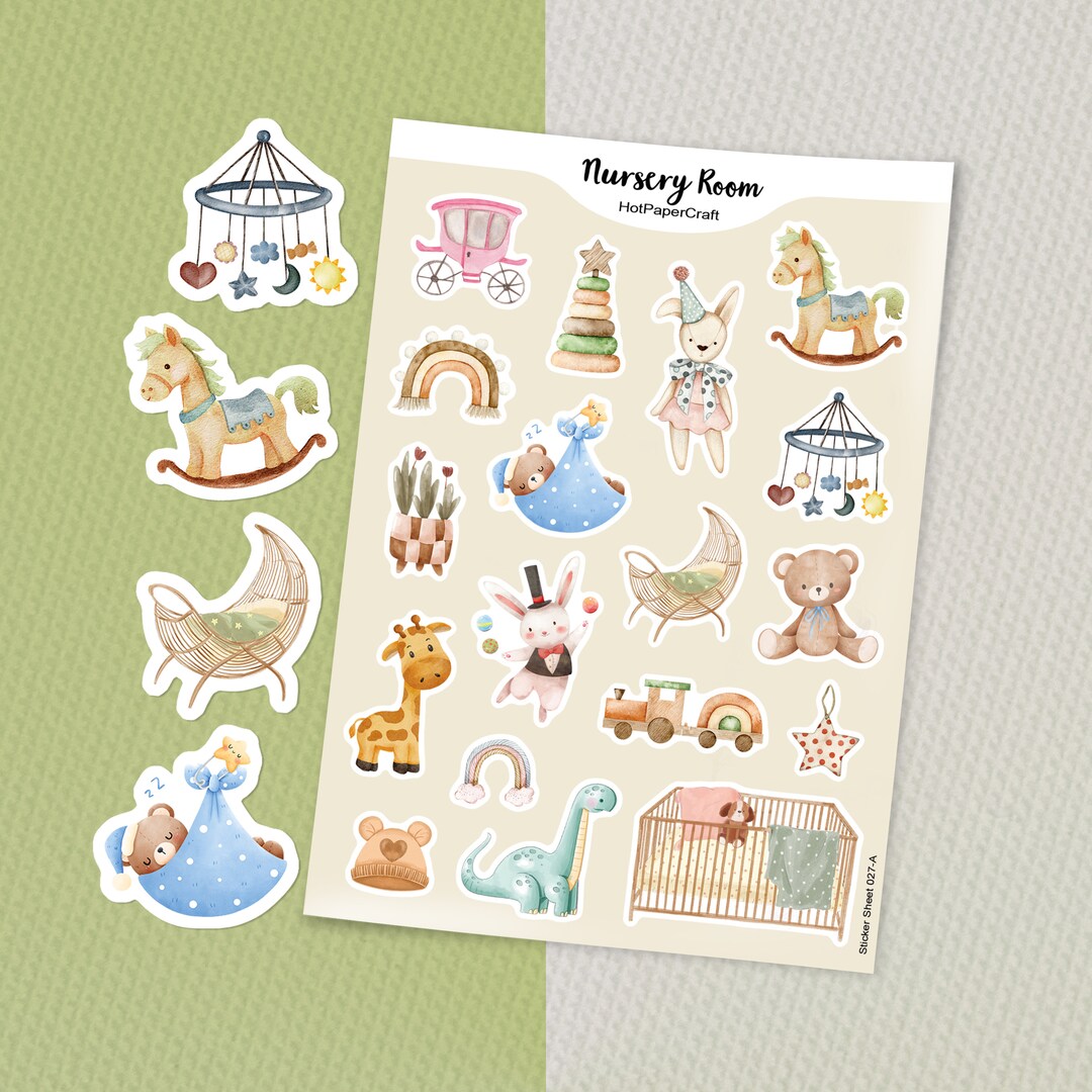 Sticker Sheet nursery Room Sticker Sheet for Kids, Children's Stickers ...