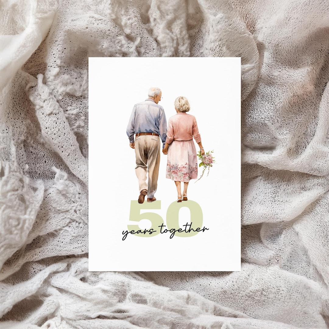 50 Years Together Card • 50th Wedding • 50th Anniversary Greeting Card ...