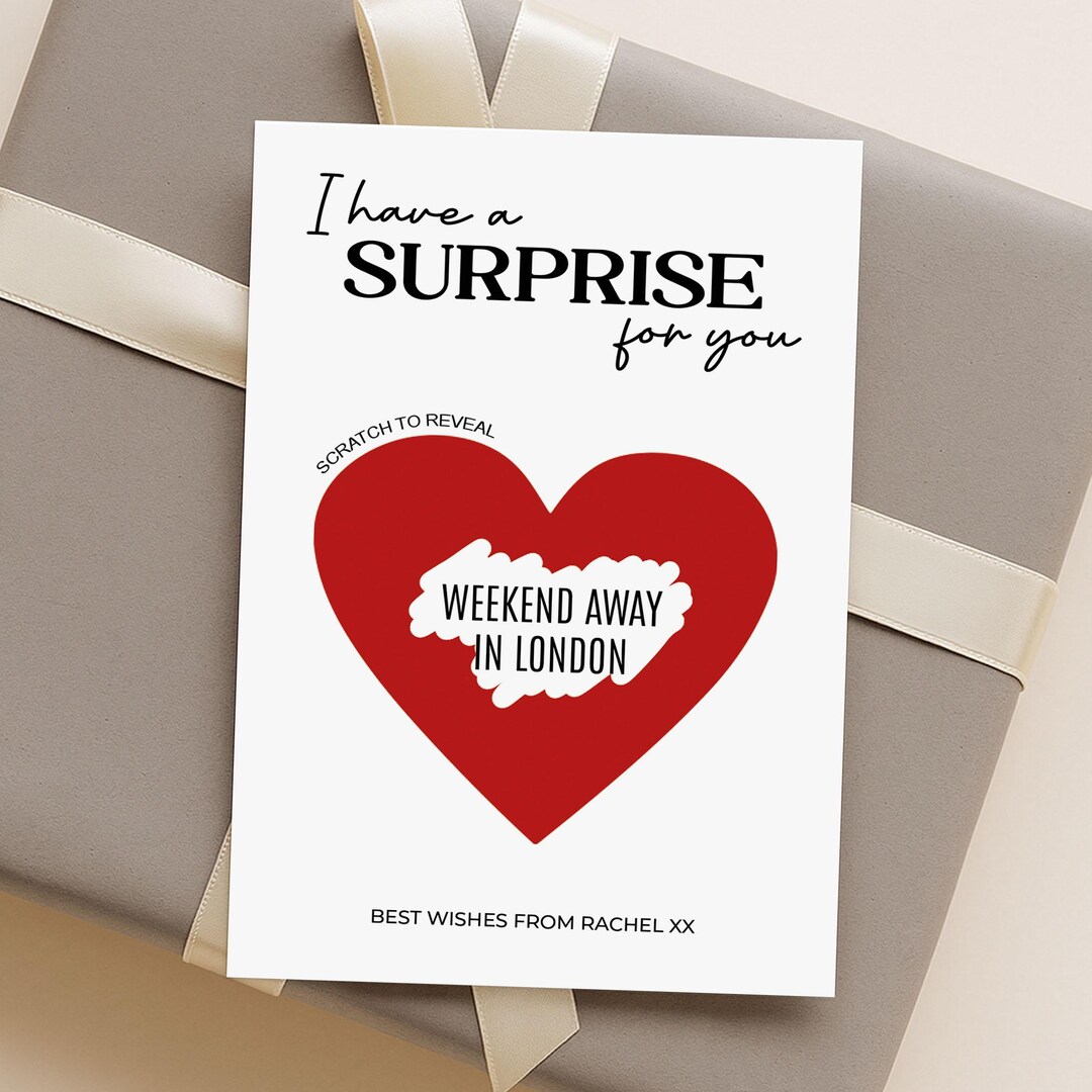 Scratch Card • Surprise Reveal Card • Birthday Gift Voucher • Surprise ...