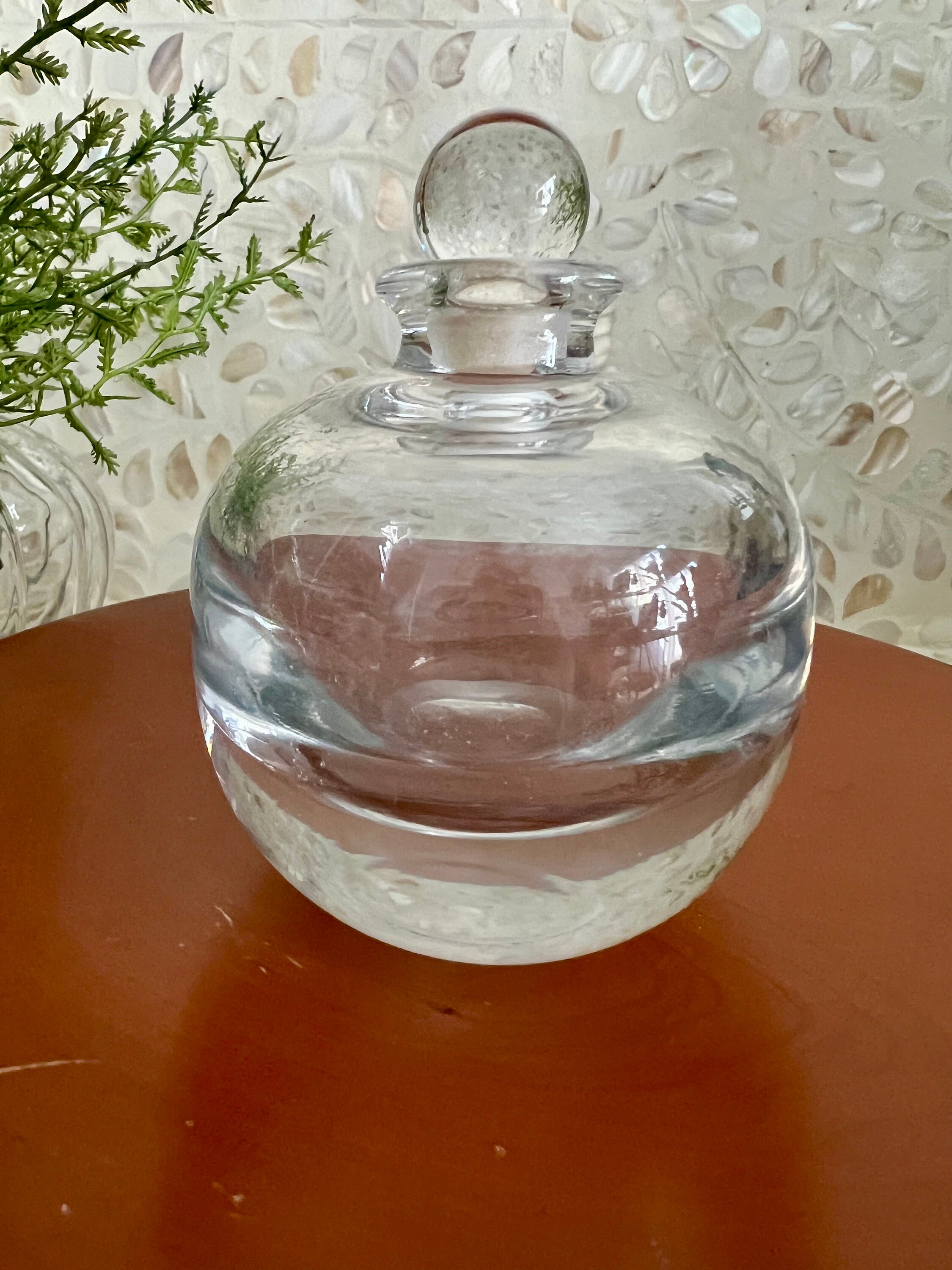 Handblown Clear Glass Pot-belly Bubble Bottle With Bubble Dauber - Etsy