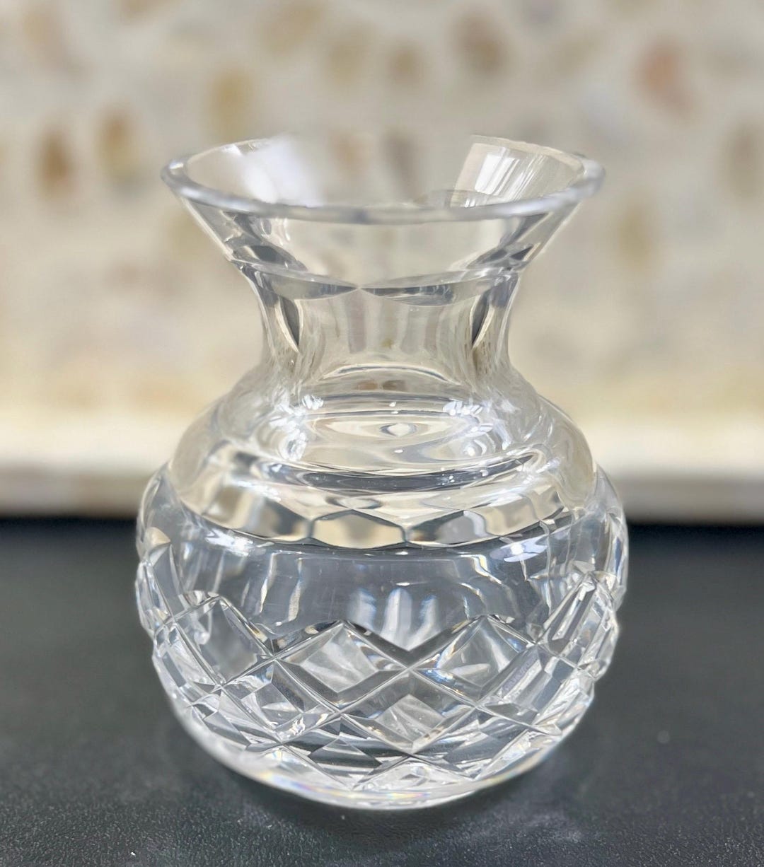 Small Waterford Crystal Diamond Pattern Bud Vase - Etsy