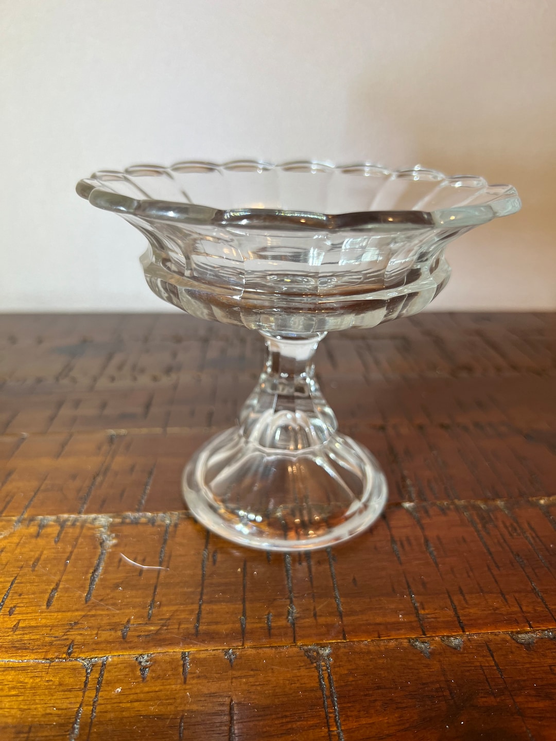 Vintage Pressed Glass Compote Style Dish - Etsy