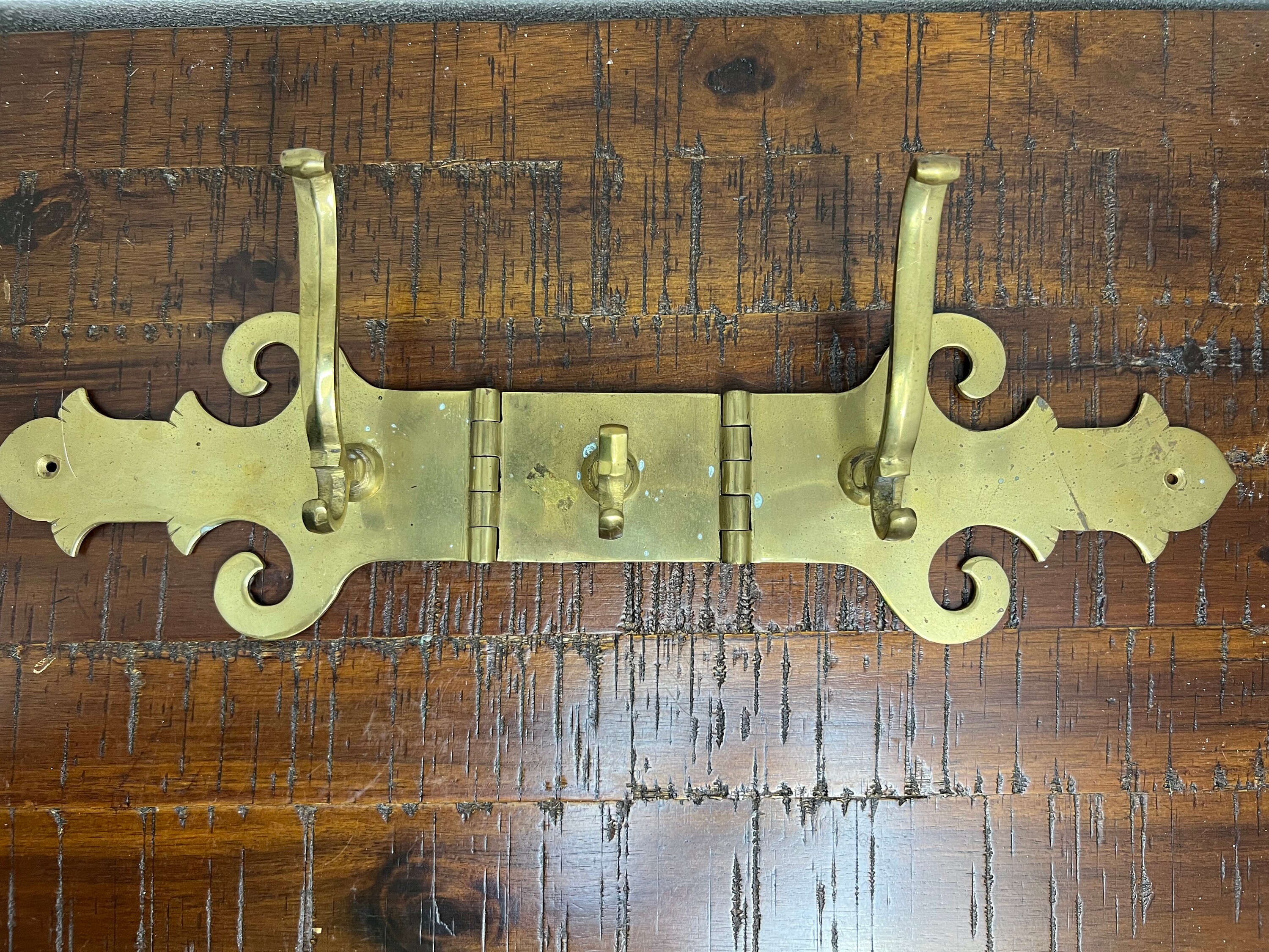 Brass Wall Mount Coat/hat Rack - Etsy
