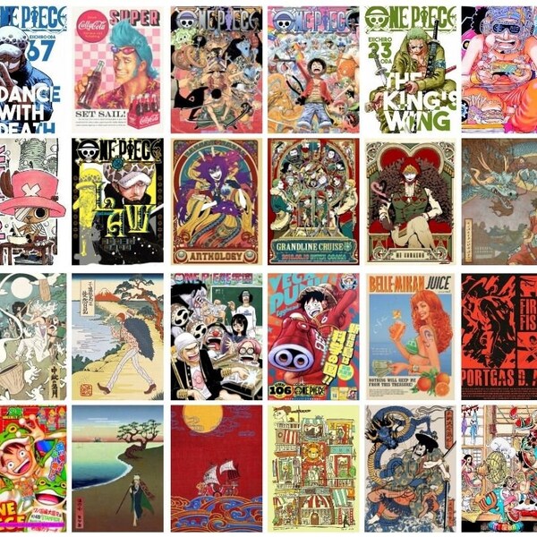 One Piece Collage Poster - Etsy