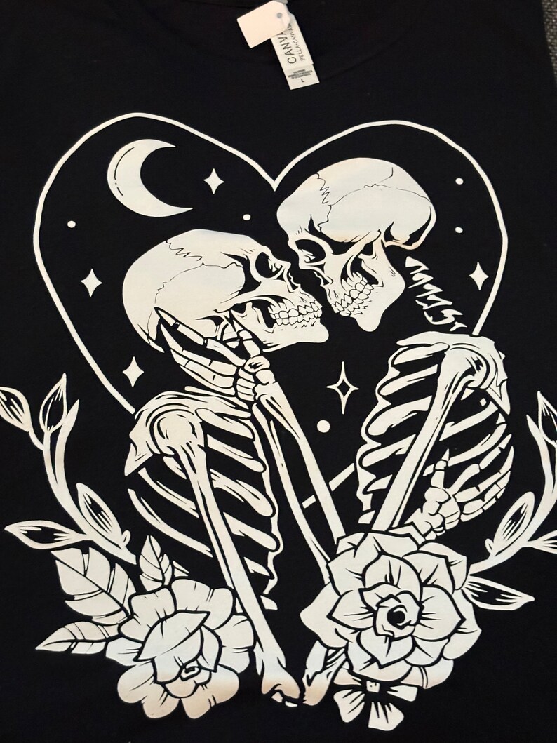 The Lovers Skeleton T Shirt - Etsy