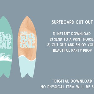 Surfboard Cutout, the Big One, Surfboard Backdrop, Beach Party ...