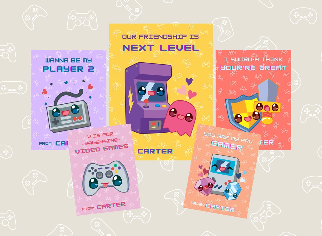 Video Game Valentine Card, Video Game Card, Gamer Valentine's Cards ...