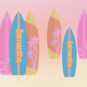 Surfboard Cutout, Beach Party Decorations, Birthday Surfboard, Kid ...