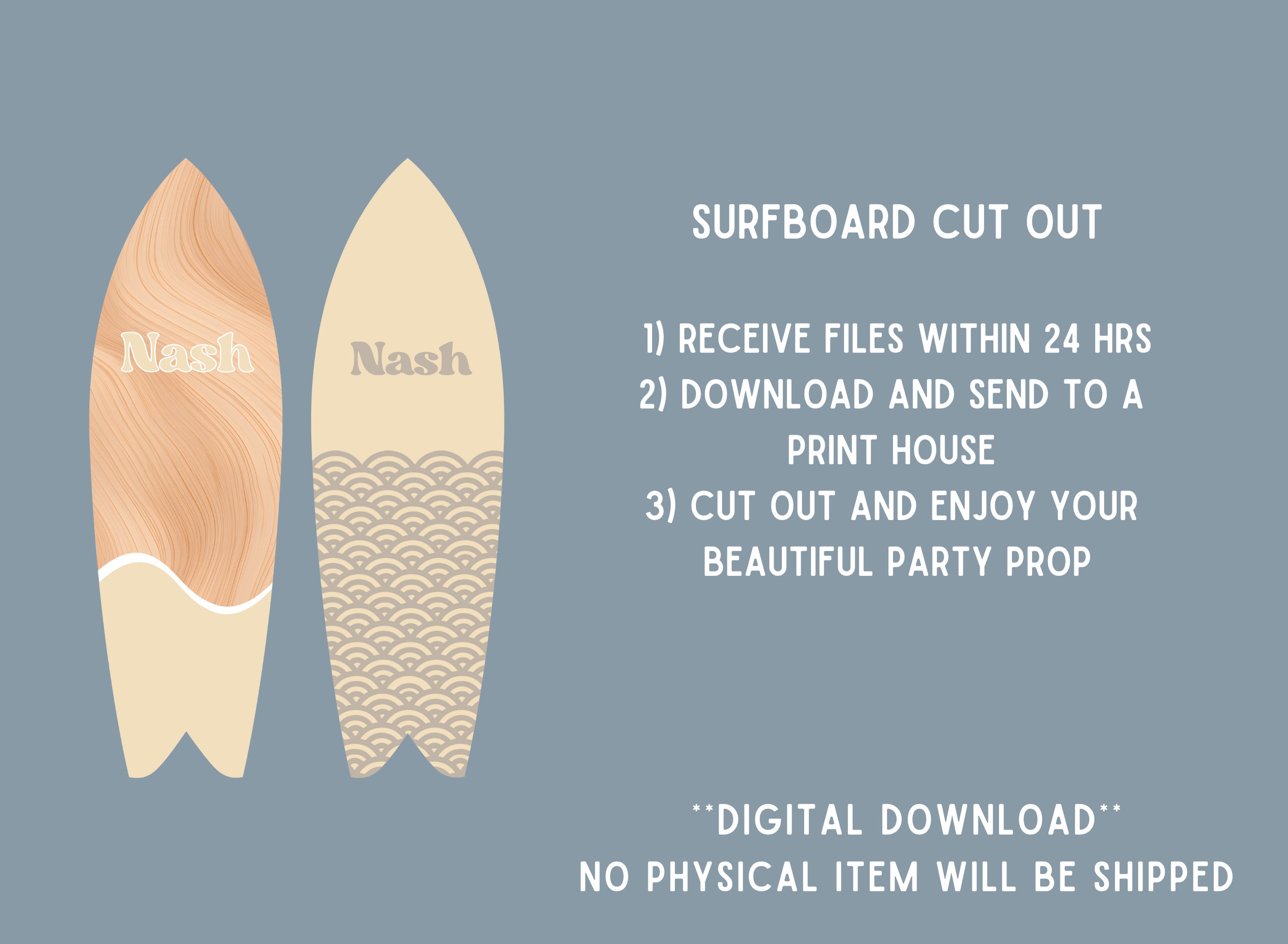 Surfboard Cutout, Personalized, Surfboard Backdrop, Birthday Surfboard ...