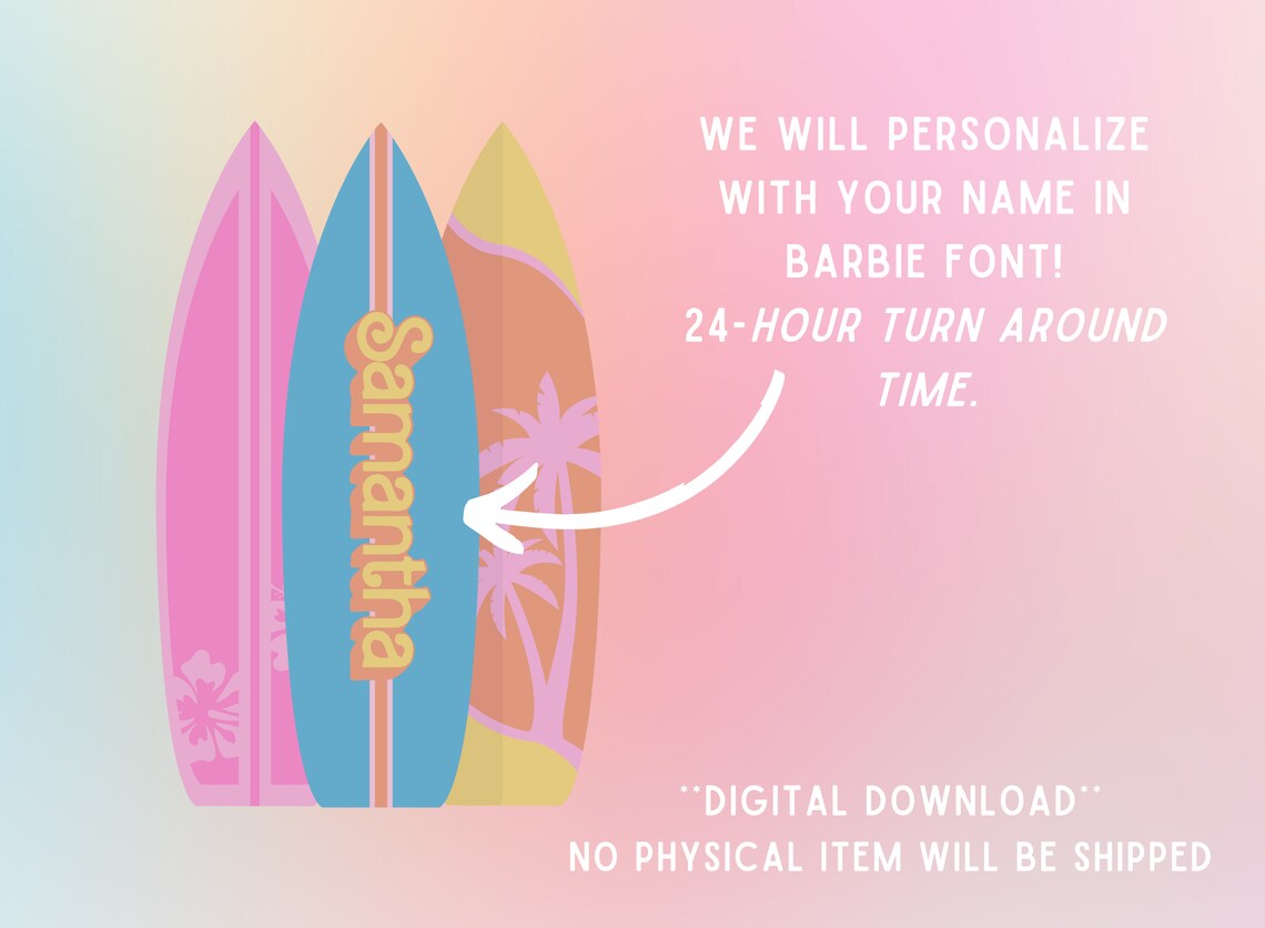 Surfboard Cutout, Beach Party Decorations, Birthday Surfboard, Kid ...