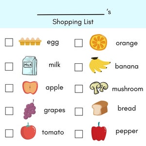 Customizable Kids Shopping List (canva Template) - Etsy