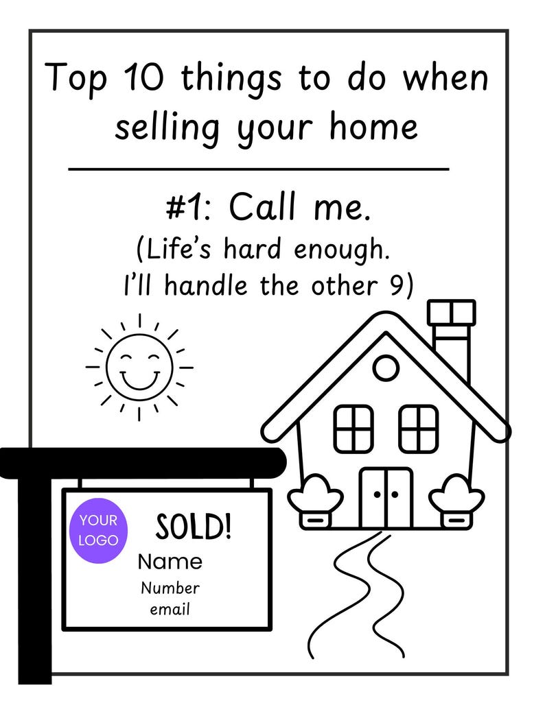 Coloring Page - Realtor and Real Estate Agents Marketing Tool, Child ...