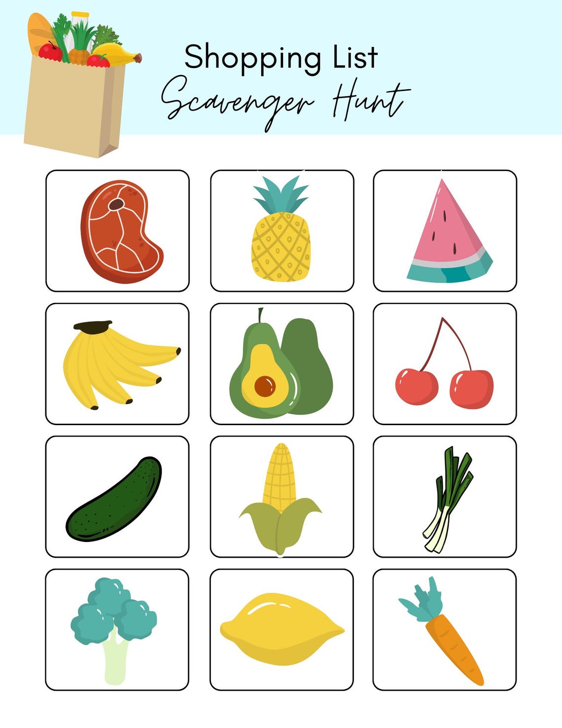 Customizable Kids Shopping List (canva Template) - Etsy