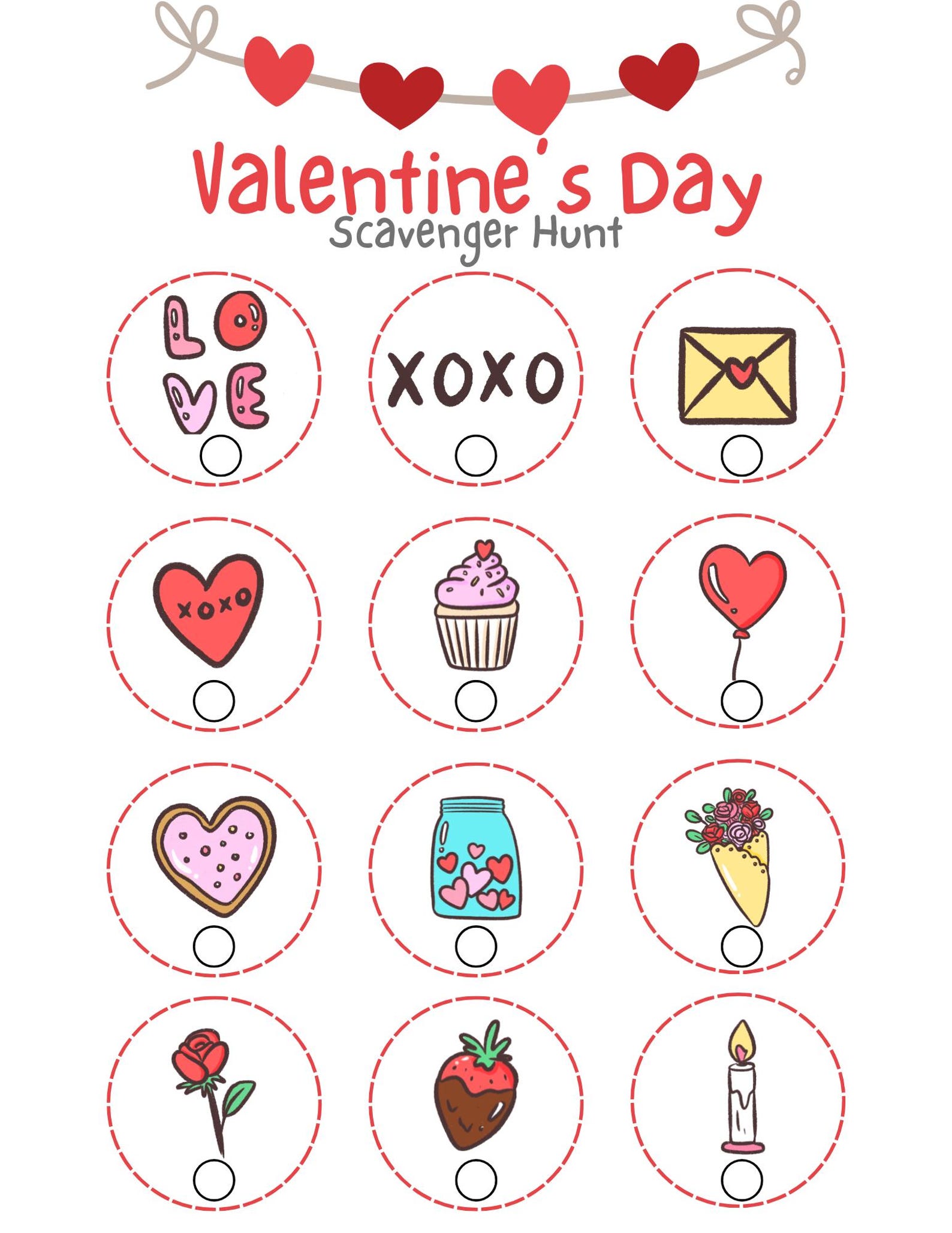 Valentine's Day Scavenger Hunts & Story Map - Etsy