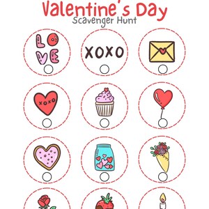 Valentine's Day Scavenger Hunts & Story Map - Etsy