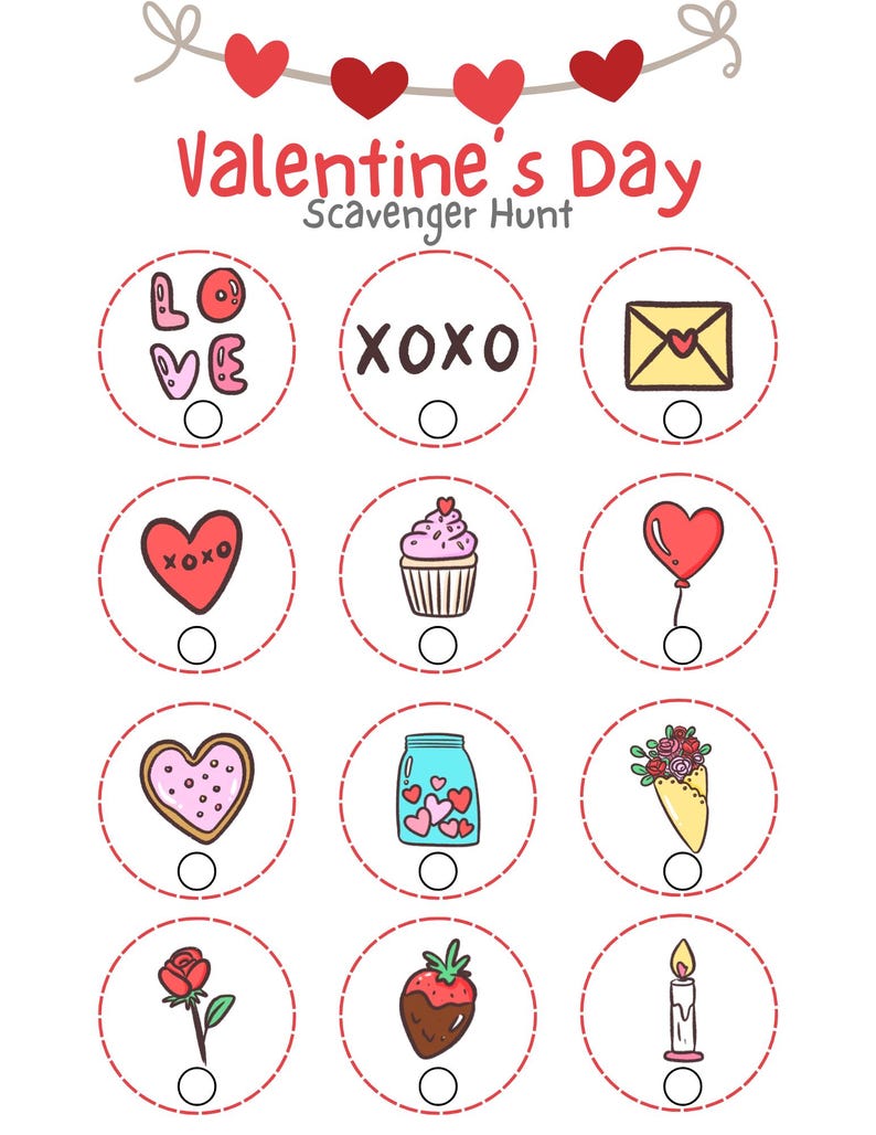 Valentine's Day Scavenger Hunts & Story Map - Etsy
