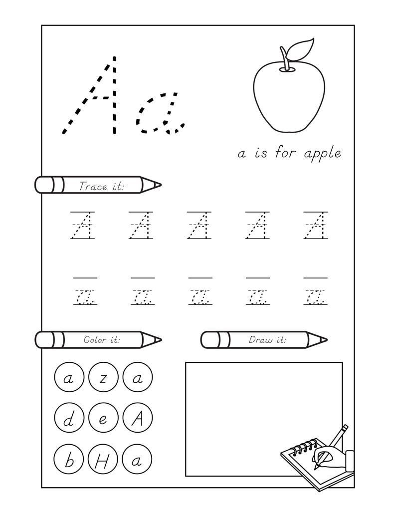 D’nealian Handwriting Alphabet Worksheets | Uppercase & Lowercase ...