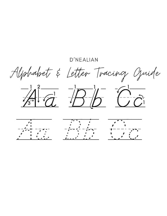 Printable D Nealian Alphabet Worksheets