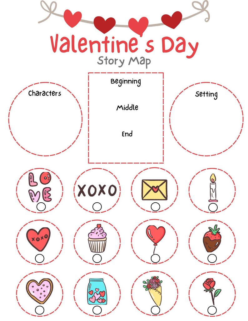 Valentine's Day Scavenger Hunts & Story Map - Etsy