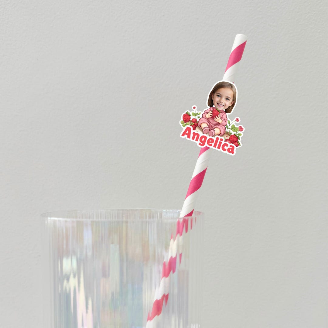 Berry First Birthday Straw Topper, Strawberry Straw, Berry First ...