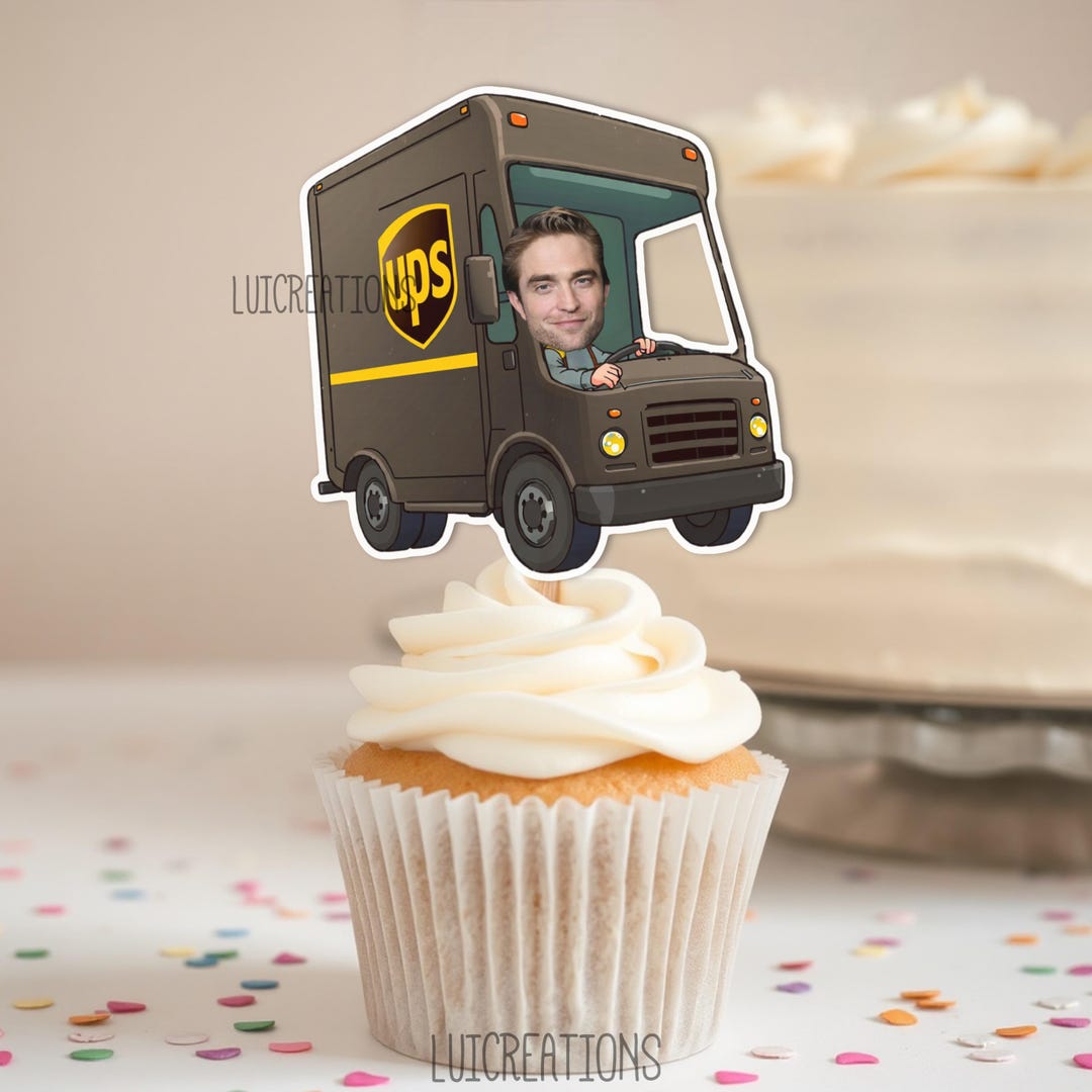UPS Cupcake Topper, Retired UPS Worker Cupcake Toppers, Personalized ...