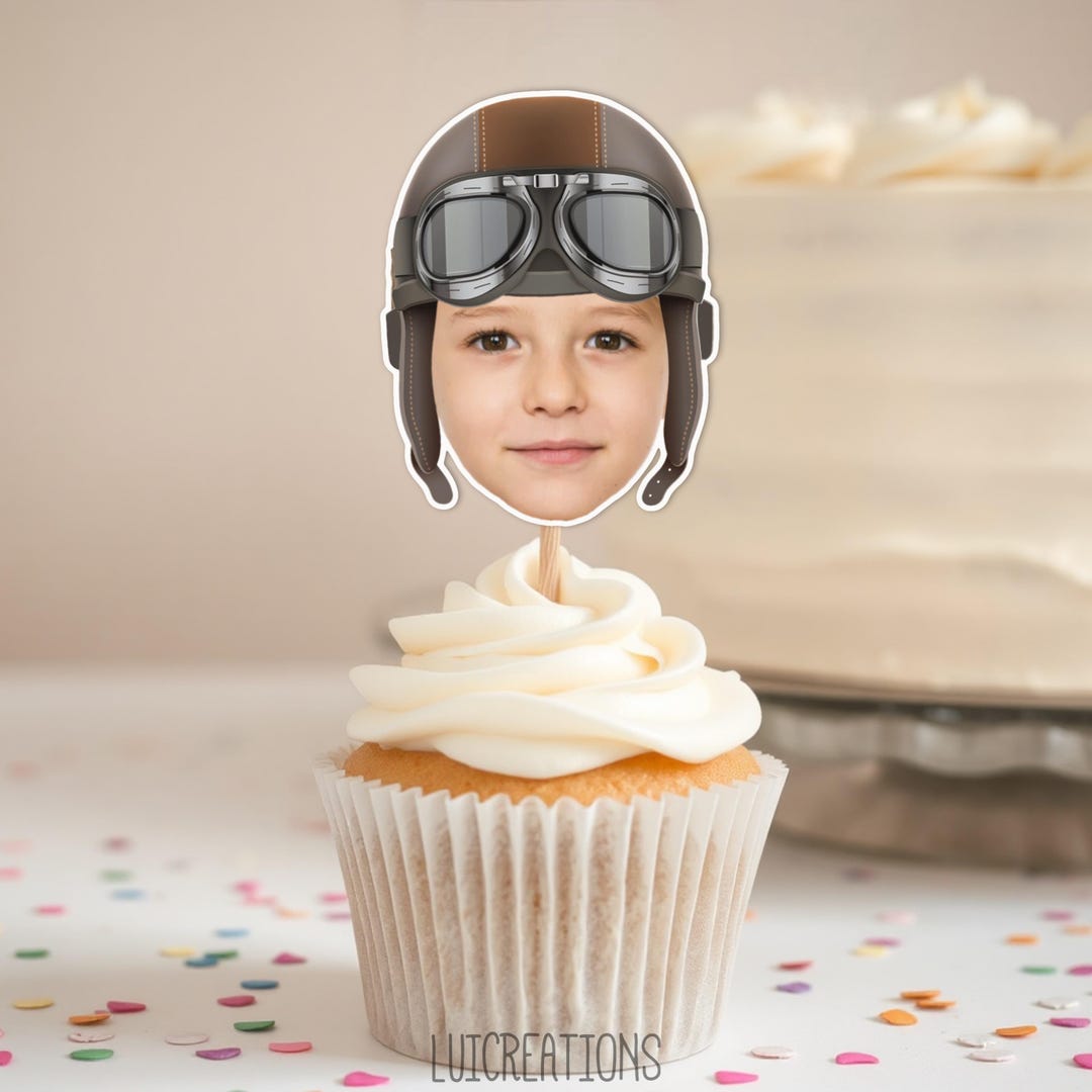 Pilot Cupcake Toppers, Airplane Cupcake Toppers, Aviator Cupcake ...