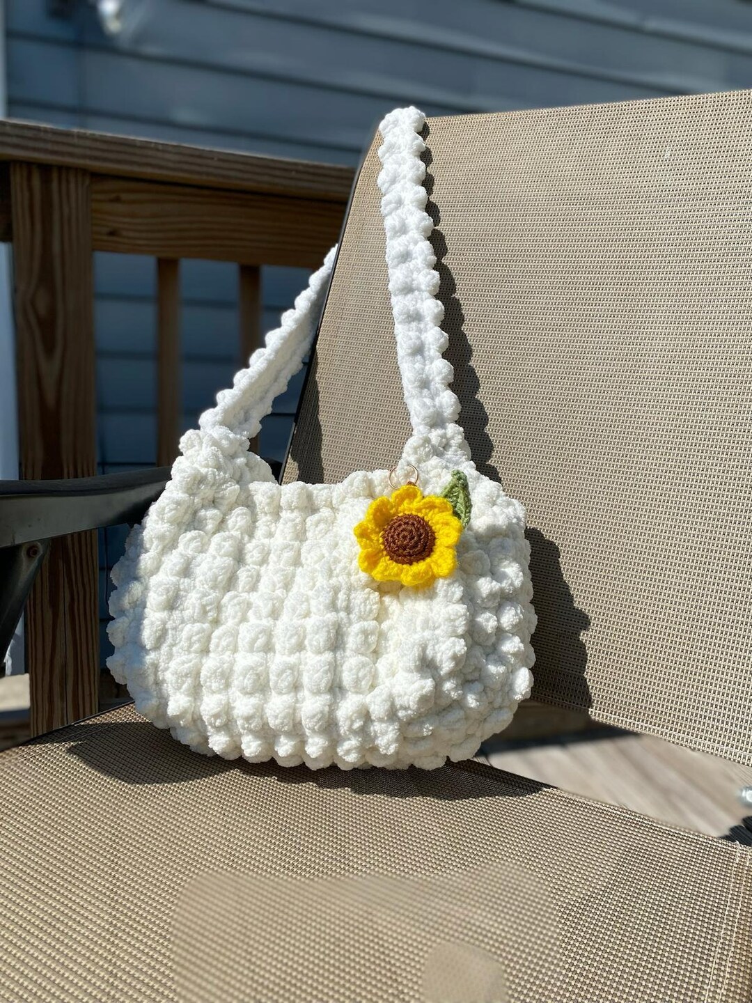 Handknitted Popcorn Floral Crochet Purse- Hand Bag- Unique Gift for Her ...