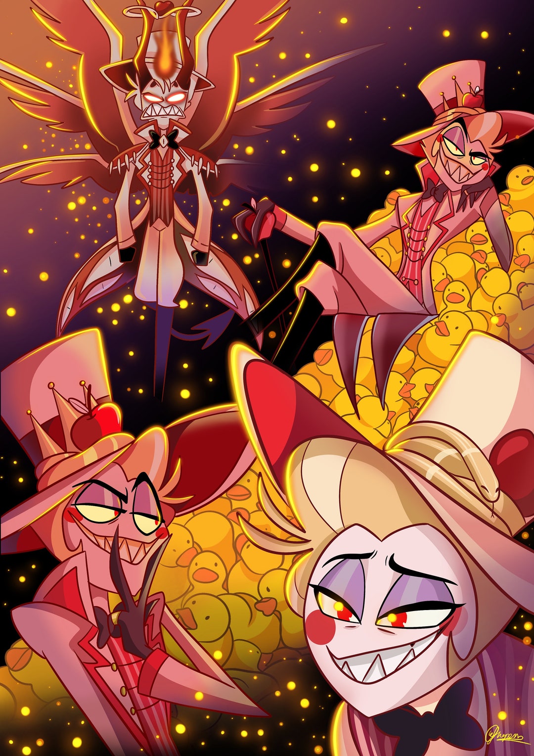 Lucifer From Hazbin Hotel A4 Print - Etsy