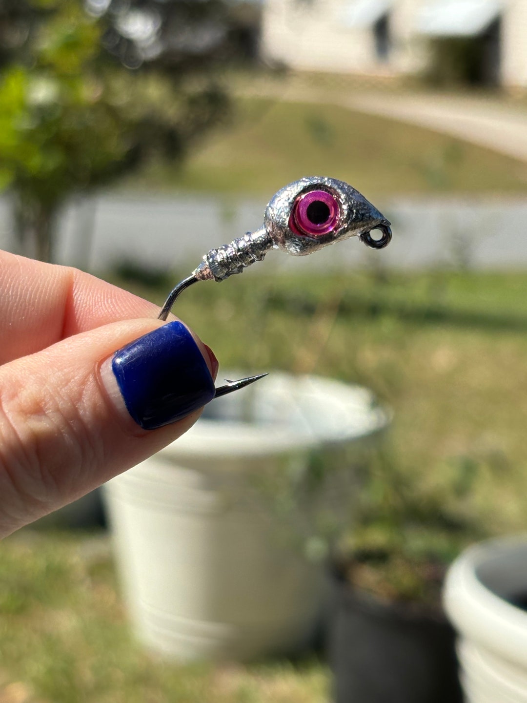 Manic Mullet Fluorescent Neon Pink 3-D Eye Jig Head - Etsy