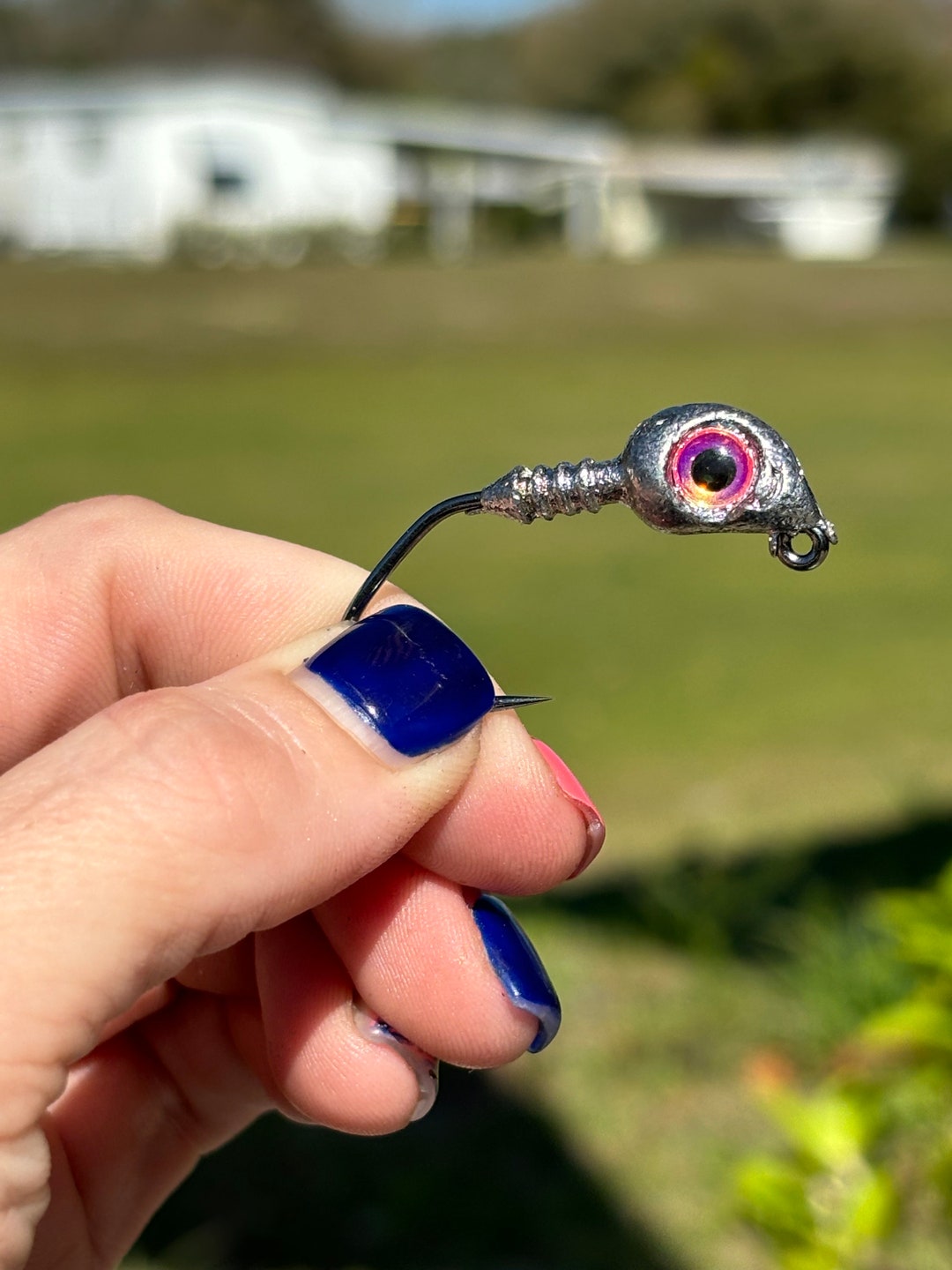 Manic Mullet Neon Pink 3-D Eye Jig Head - Etsy