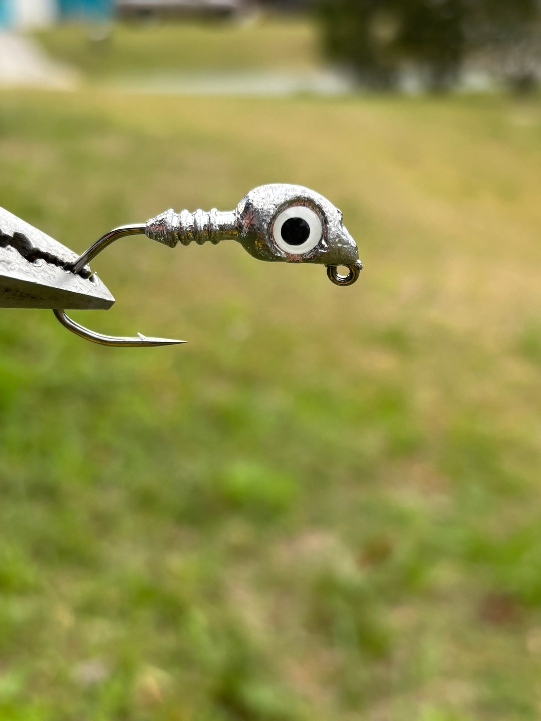 Manic Mullet White Holographic 3-D Eye Jig Head - Etsy