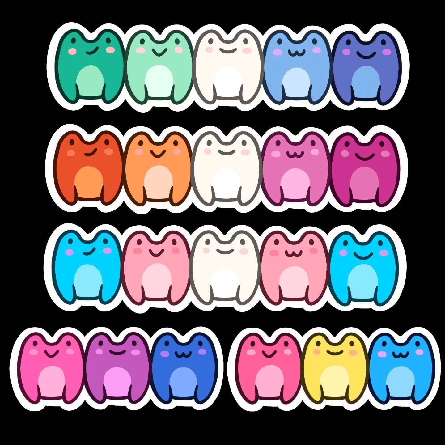 Cute LGBTQ Pride Frog Sticker - Etsy