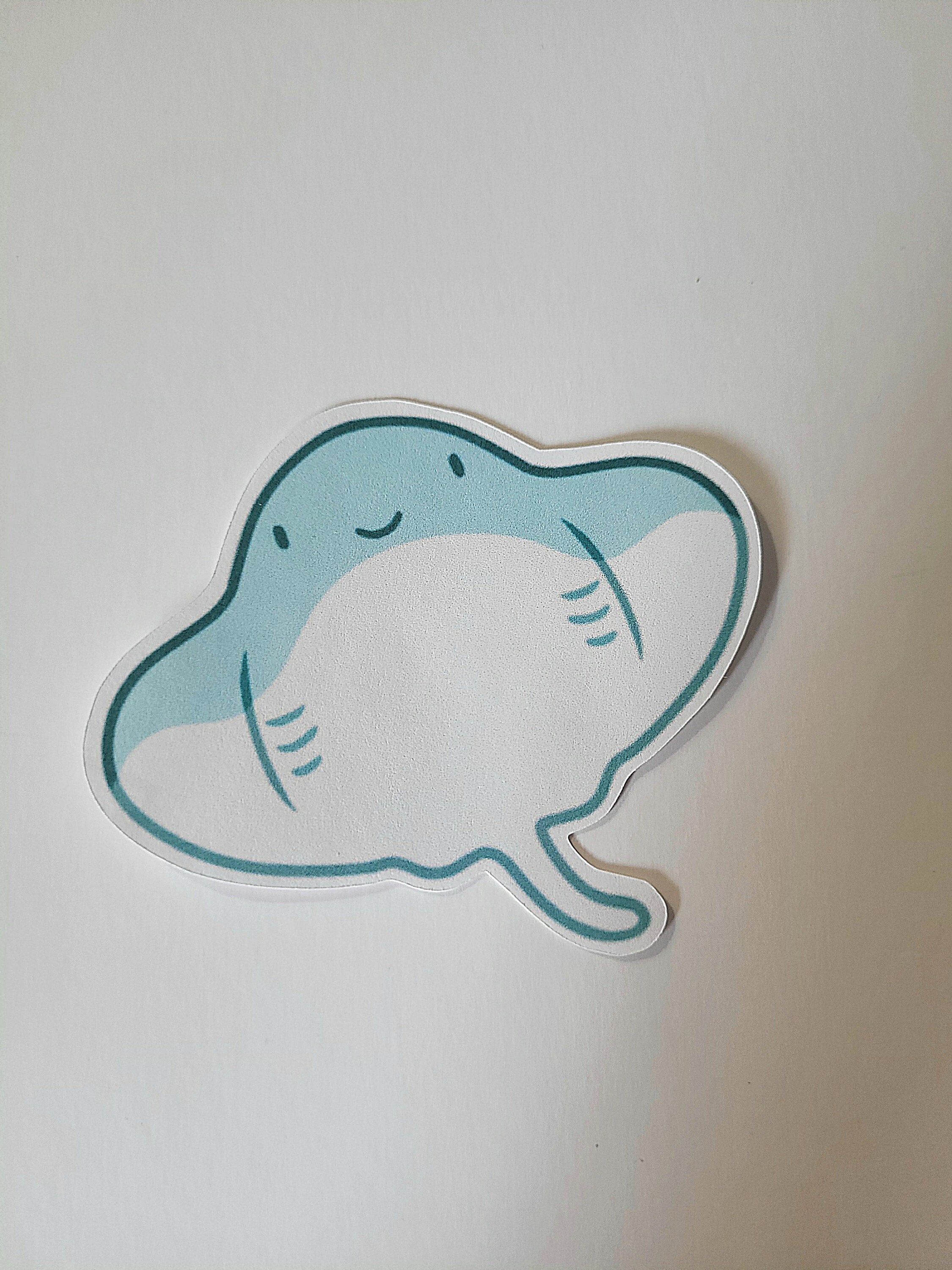 Cute Cartoon Marine Animal Sticker Pack L Manta Ray L Black Tip Reef ...