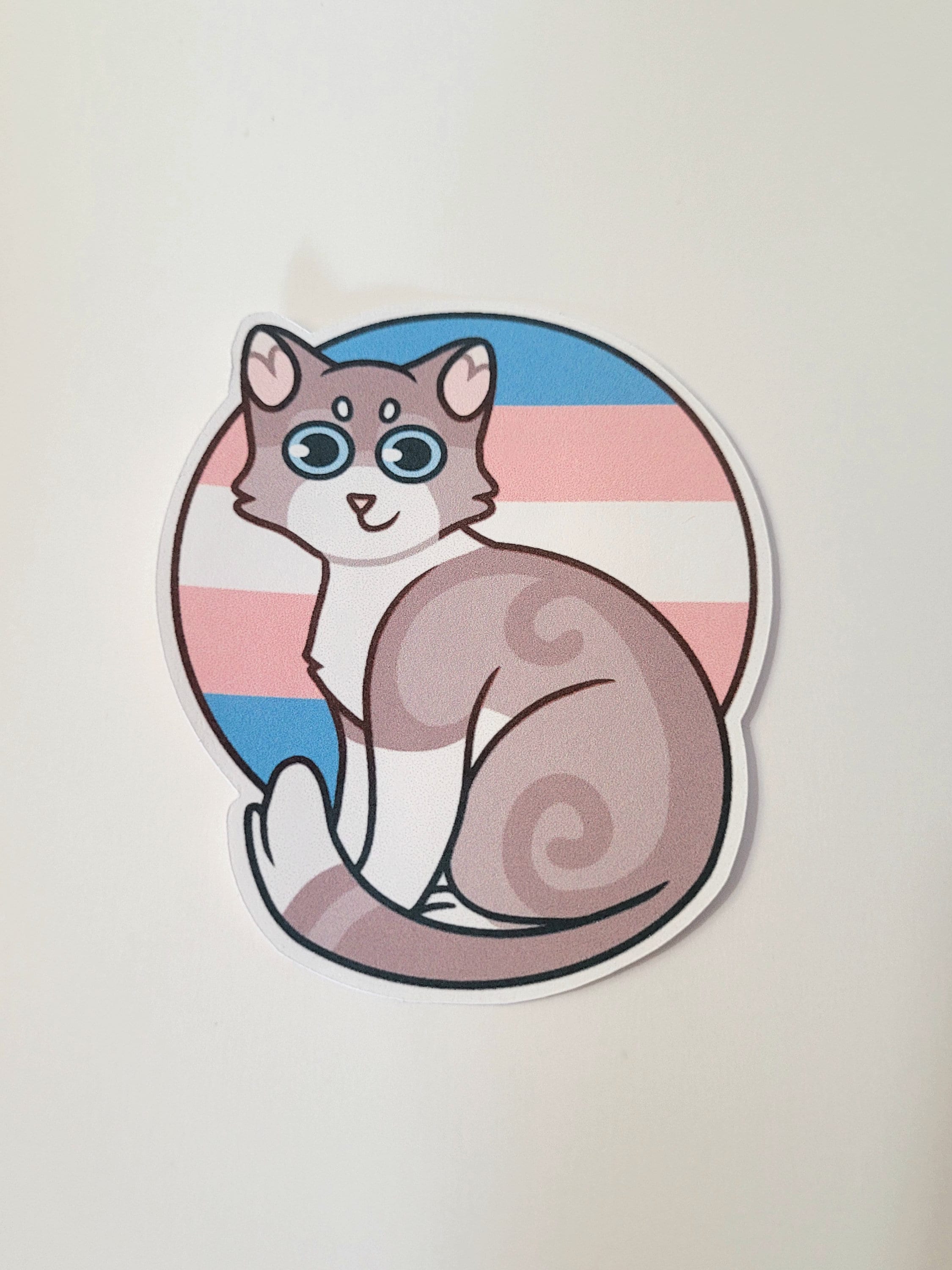 Cute Lgbtq Queer Cat Sticker L Pride Cat Sticker L Gay Etsy