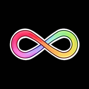 Rainbow Neurodiversity Infinity Symbol Sticker - Etsy Canada