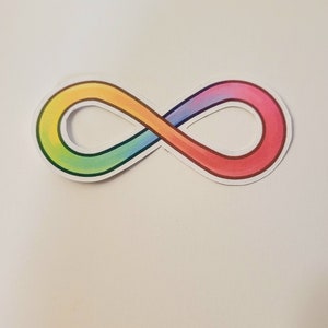 Rainbow Neurodiversity Infinity Symbol Sticker - Etsy Canada