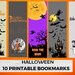 Halloween Printable Bookmarks Digital Bookmarks Helloween - Etsy