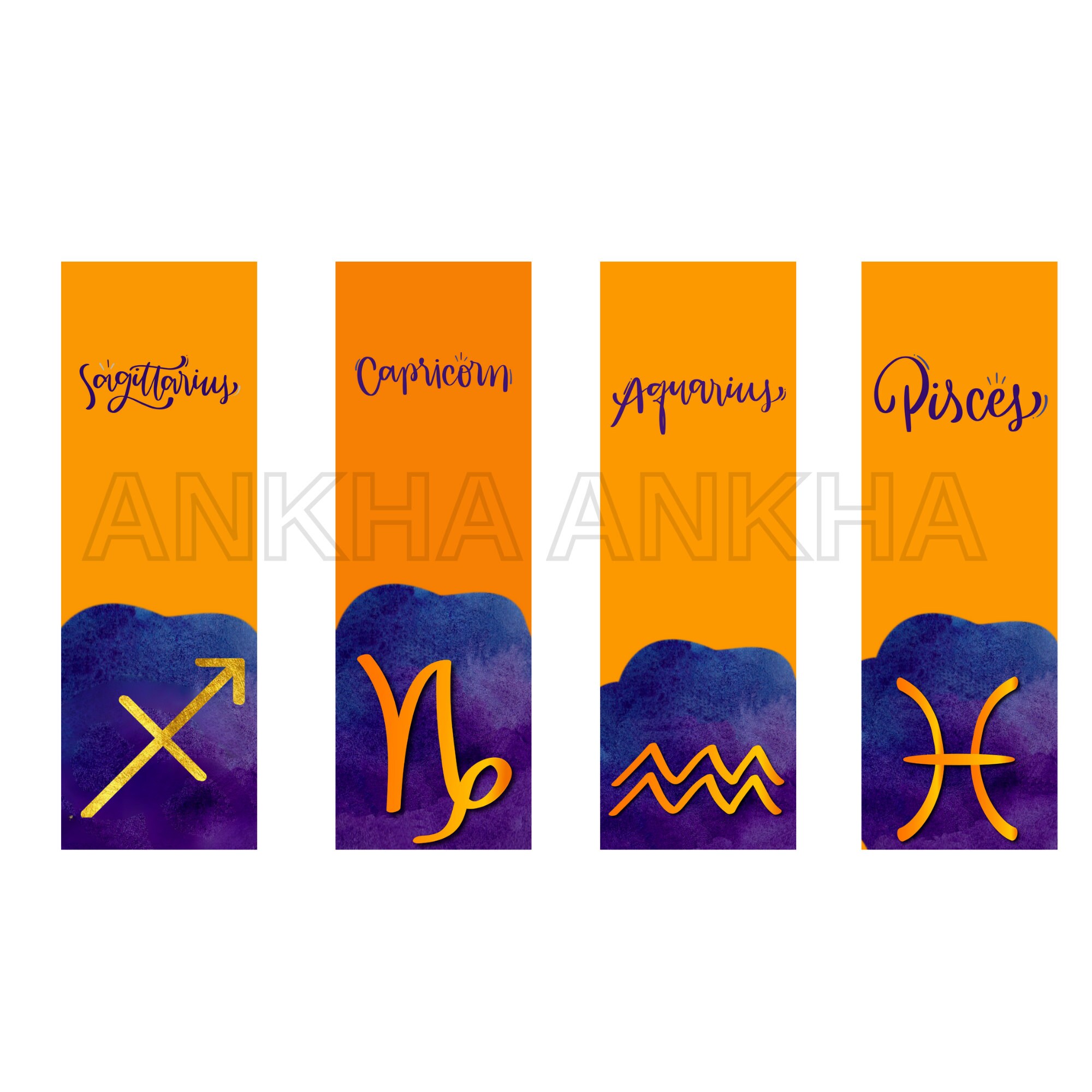 Horoscope Printable Bookmarks Horoscope Digital Bookmarks - Etsy