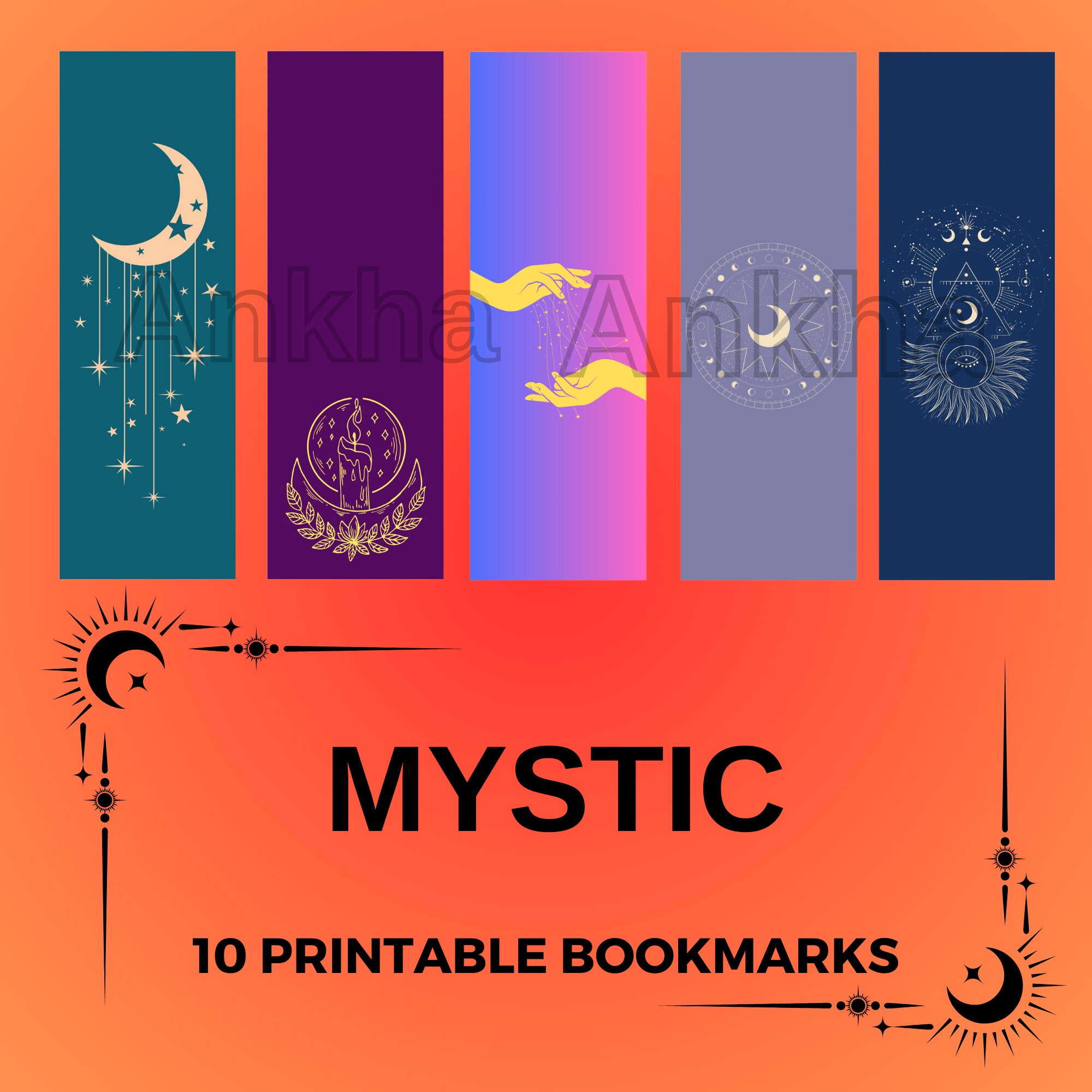 Mystic Printable Bookmarks, Digital Bookmarks, Mystic Bookmarks ...
