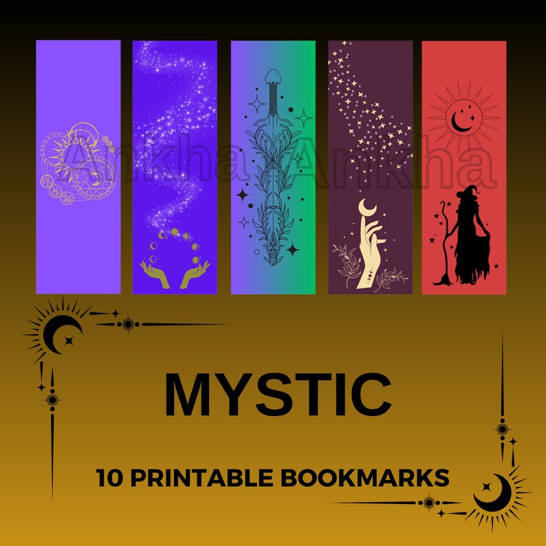 Mystic Printable Bookmarks, Digital Bookmarks, Mystic Bookmarks ...