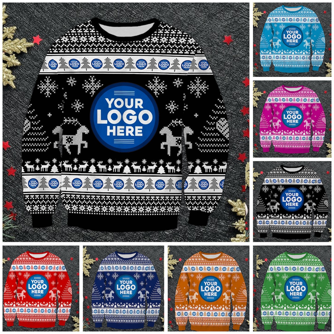 Custom Logo Ugly Christmas Sweater Ugly Sweater for Holiday - Etsy UK