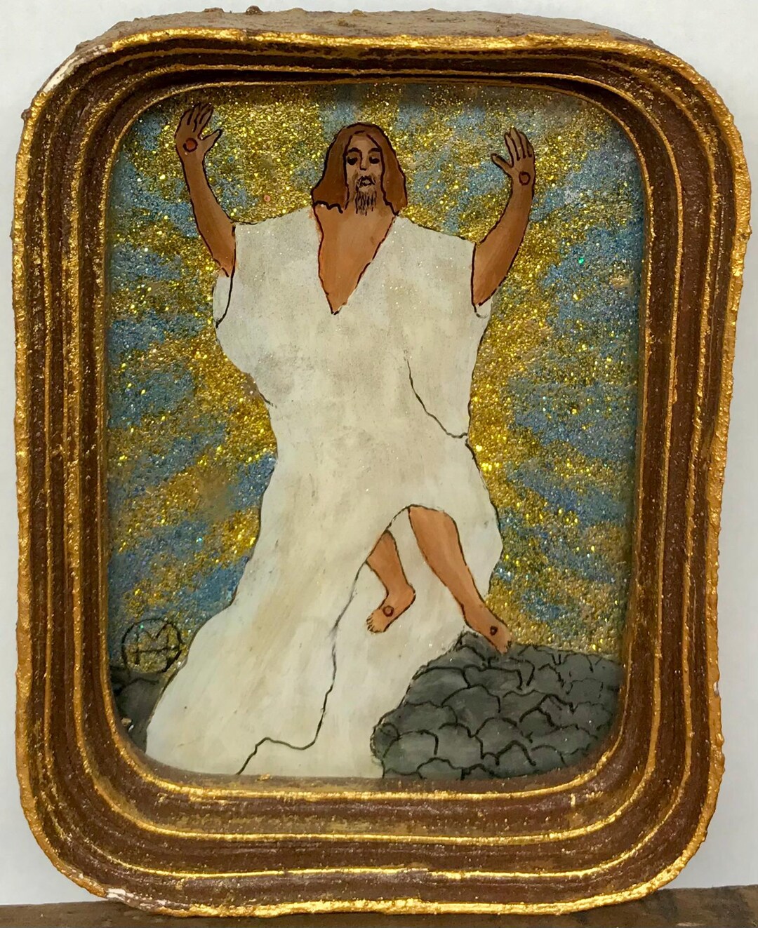 The Ascension of Christ Reverse Glass Icon by Magdalena Hniedziewicz - Etsy