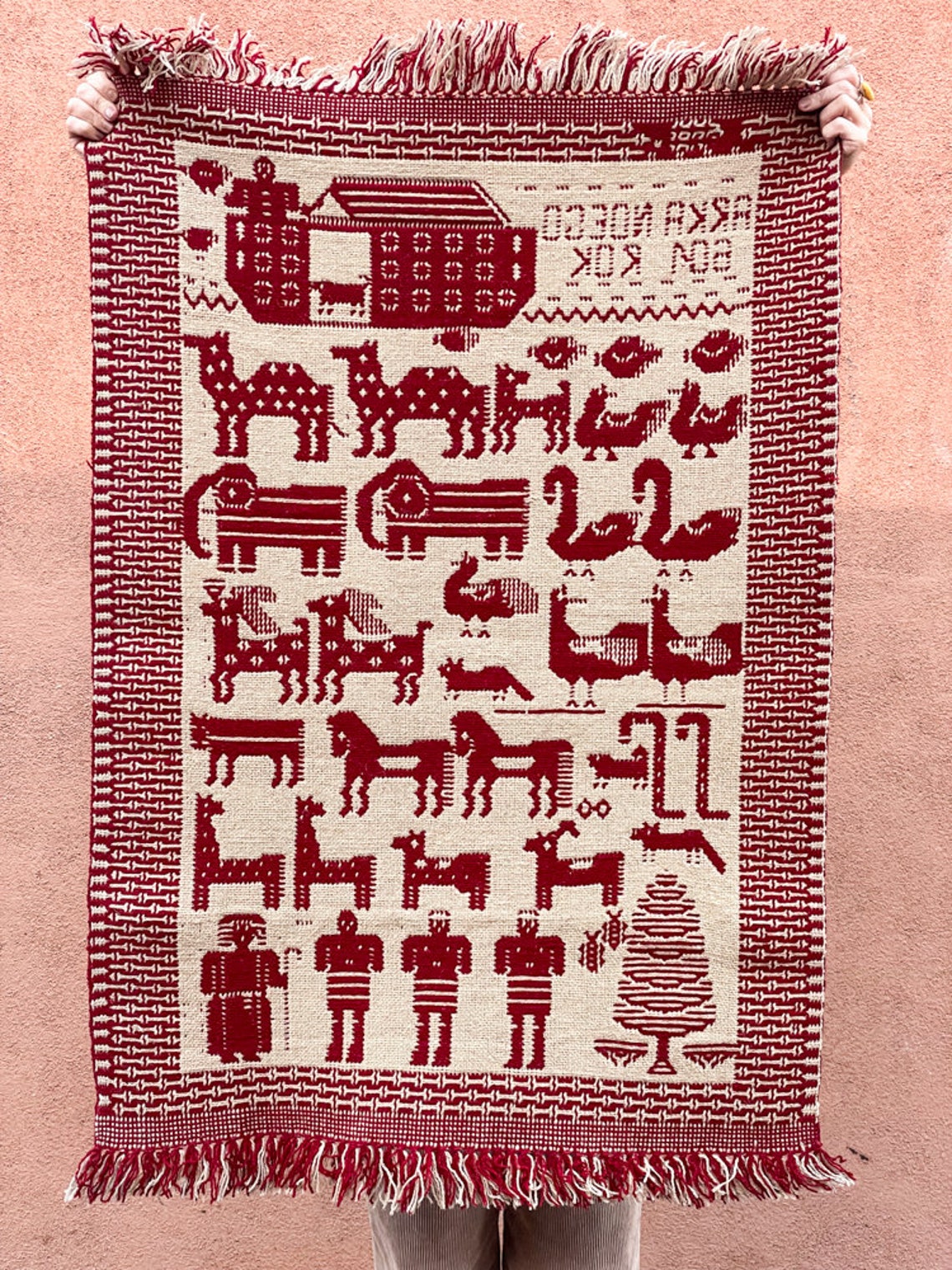 Double Weave Polish Tapestry Noah's Ark Motif - Etsy