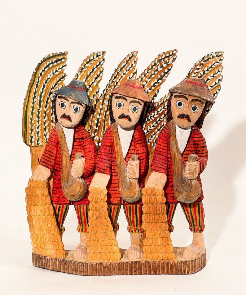 Throwing Seeds for Wheat Wood Carving by Polish Folk Artist Antoni ...